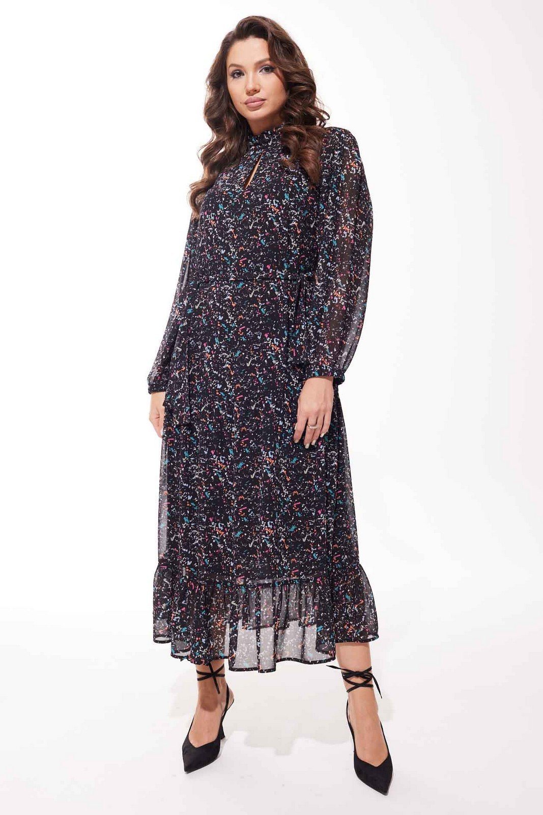 Платье 973 черный MisLana купить в интернет магазине | в наличии